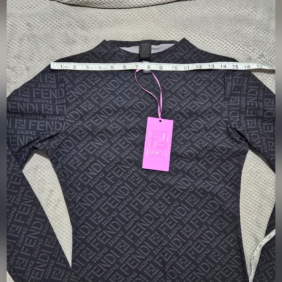 Fendi | Tops | Nwt Fendi Skims Mock Neck Long Sleeve Bodysuit In Black ...